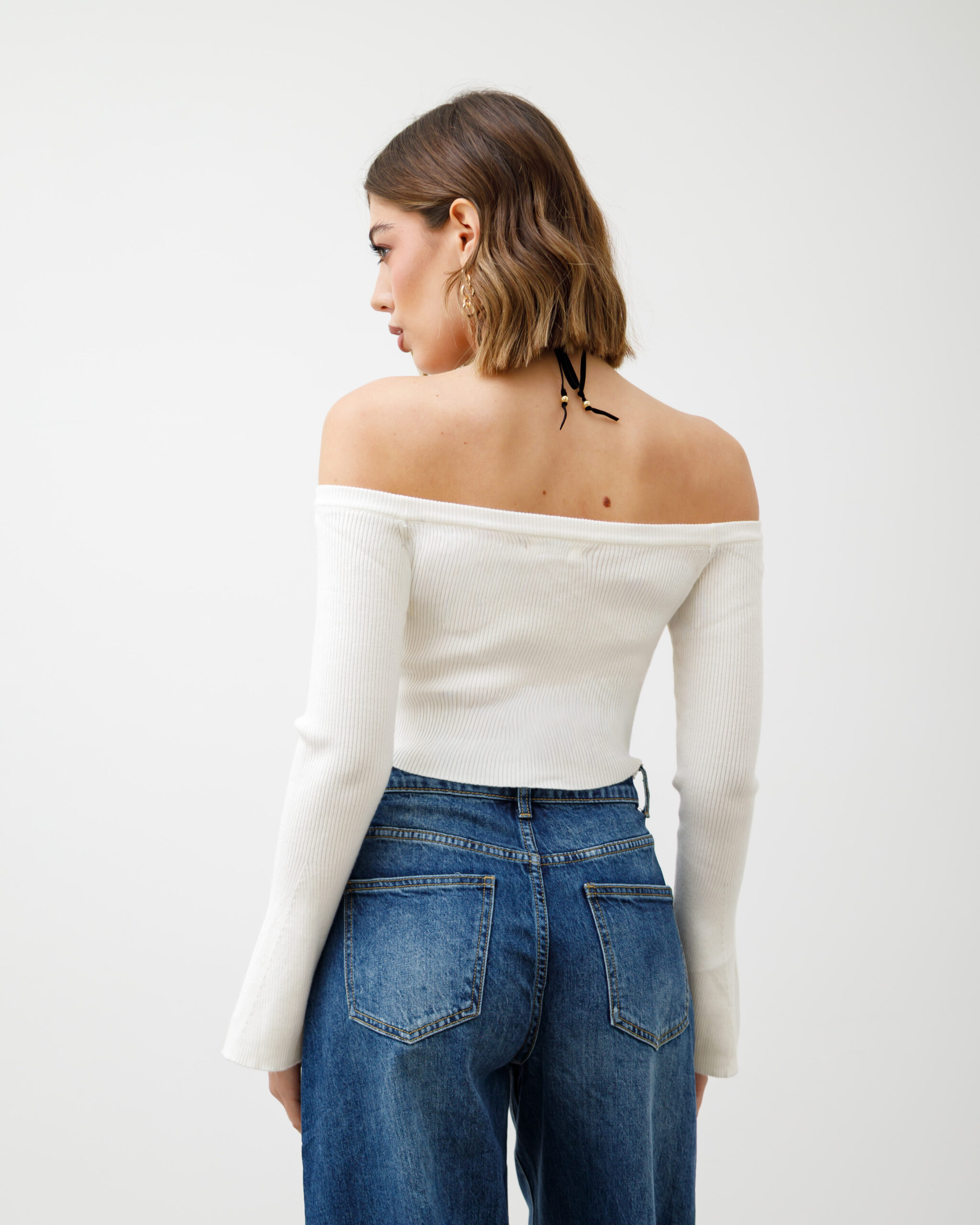 Maglia crop in costina con laccetti - PL2965 - LovingThisDress - Style ...
